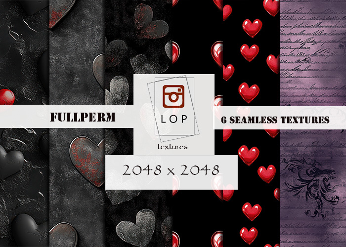 Second Life Marketplace - LOP GOTH VALENTINE TEXTURE PACK 2
